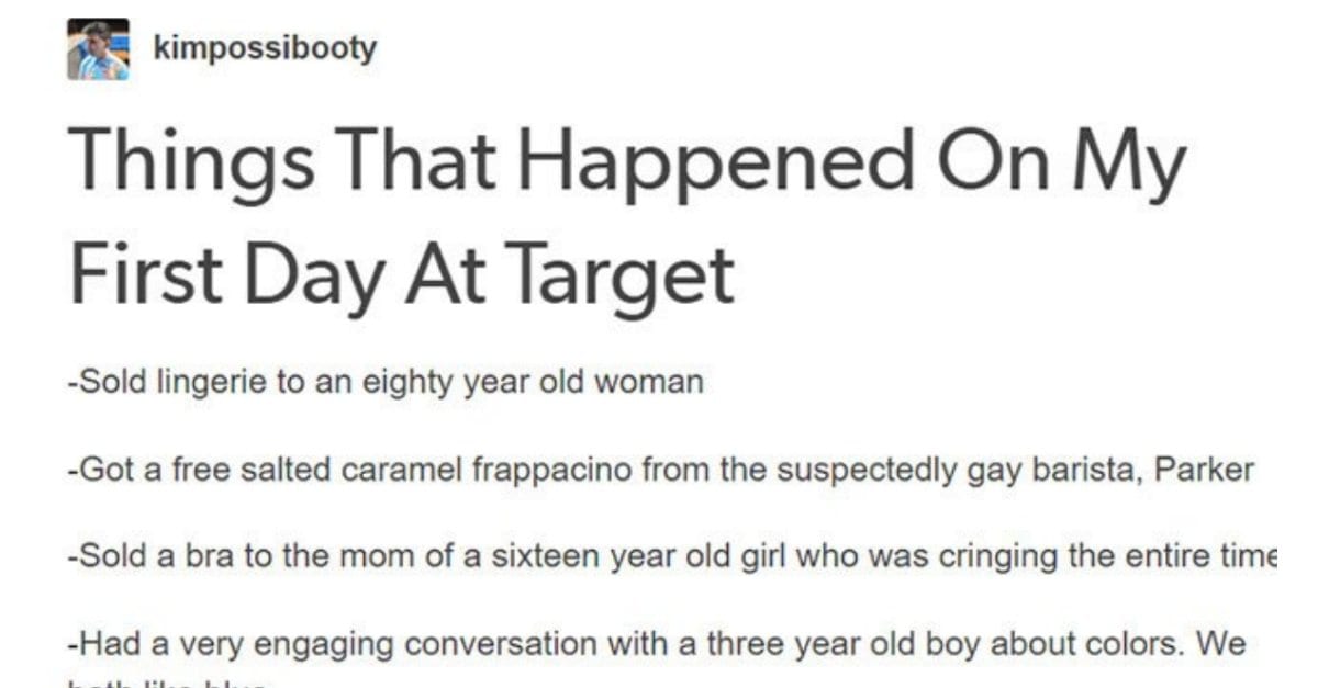 Guy Documents His First Week of Work at Target - Apparently There Are ...