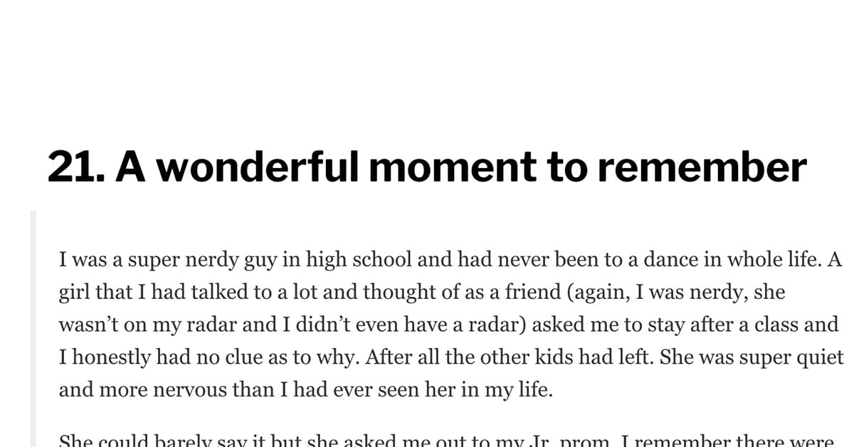23 People Share Their Greatest High School Moments
