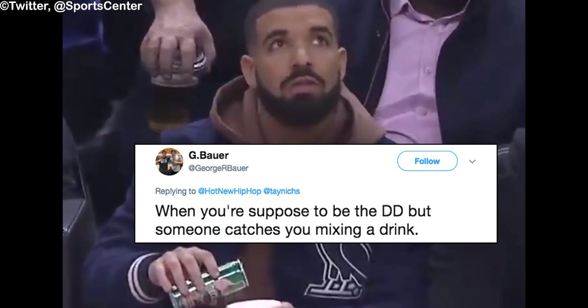 Drake Getting Caught on a Jumbotron Mixing a Drink Is Everyone’s New ...