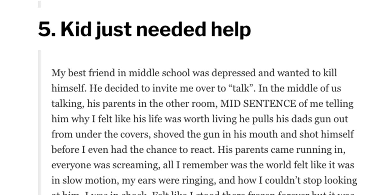 15 Stories About the Scarring and Gruesome Things People Witnessed ...