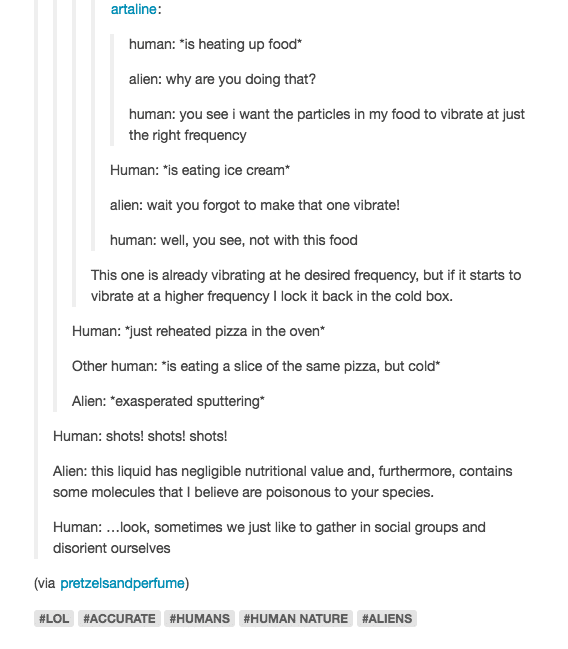 7+ Tumblr Posts About How Aliens Would Think We're Weird AF
