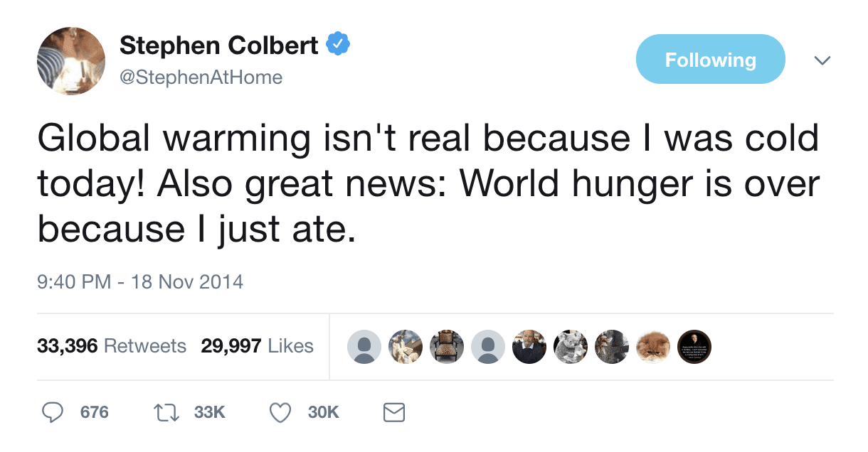 Climate Change Is Real, Regardless of What Anyone Wishes