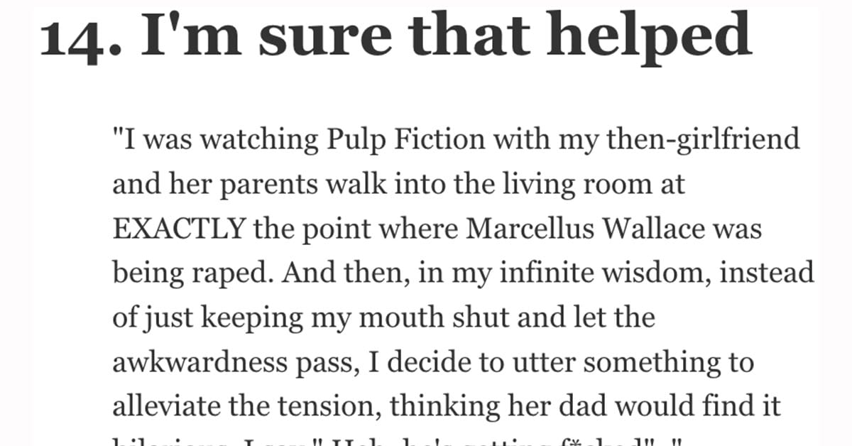 People Share the Extremely Awkward Movie Scenes They Watched with ...