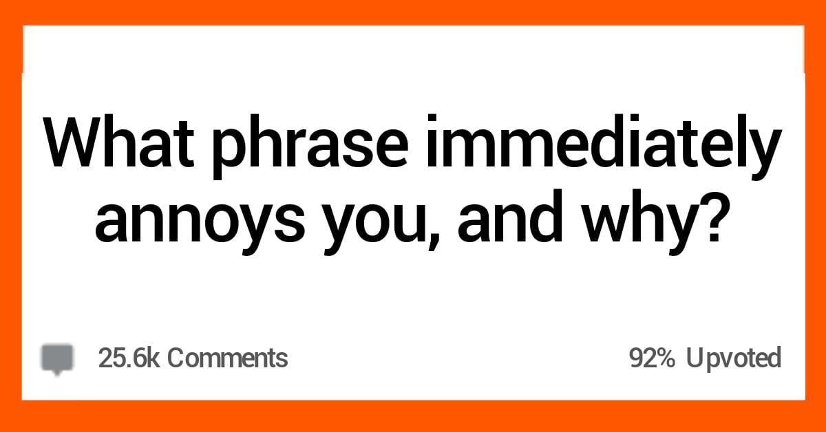 15 People Share The Phrase That Annoys The Most
