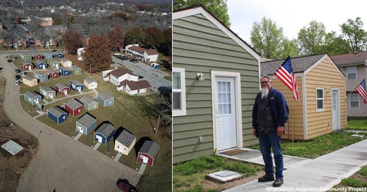 Volunteers Constructed a Community to House Homeless Veterans in Kansas ...