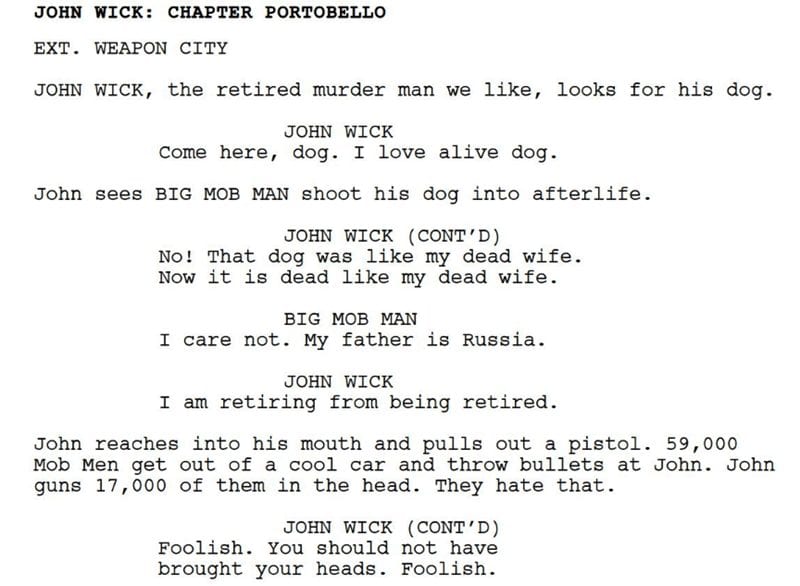 Bot Writes Hilarious John Wick Movie Script And It's Brilliant