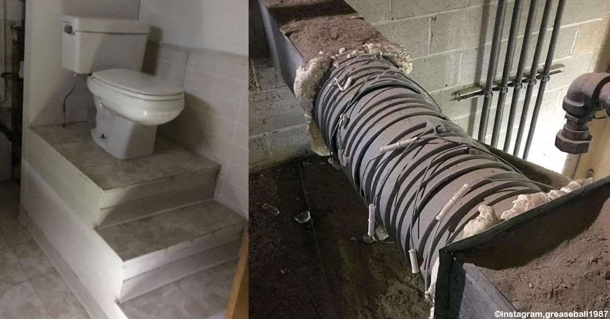 Contractor Shares the Weirdest, Funniest Construction Fails He Finds