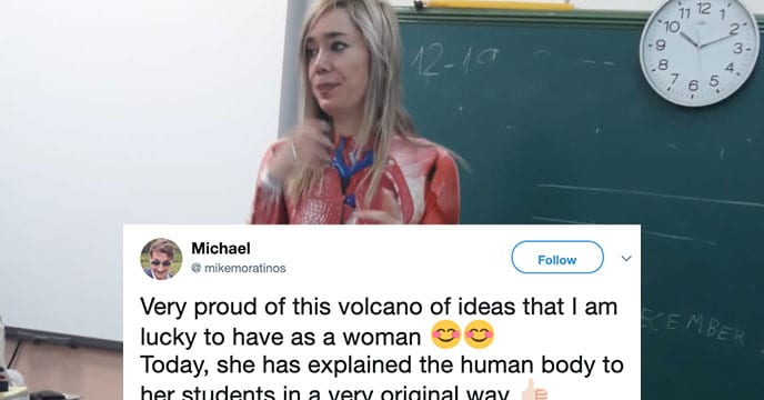 Clever Teacher Uses a Full Bodysuit to Help Her Teach Anatomy