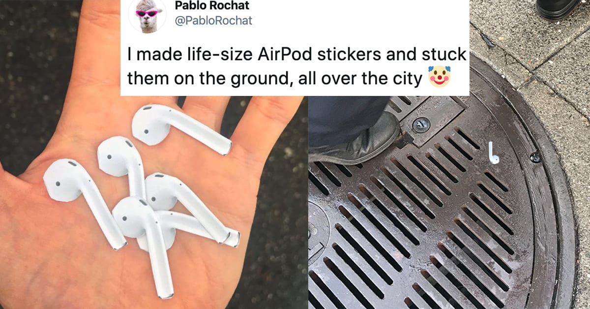 A Guy Pranked San Francisco by Placing AirPod Stickers All over the City
