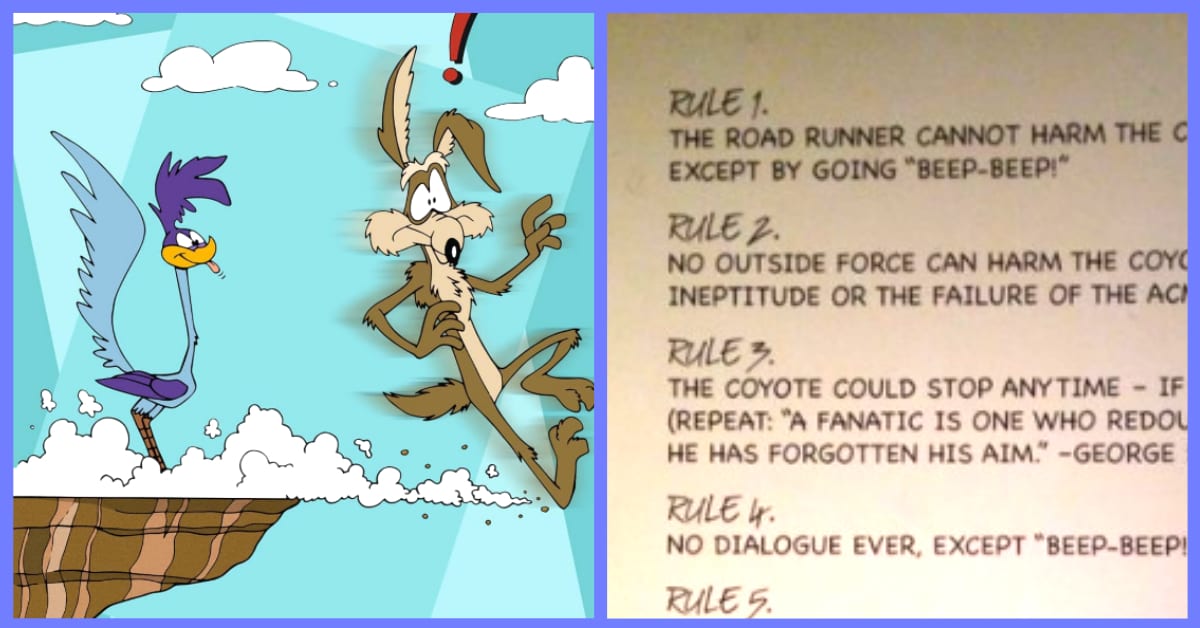 "Roadrunner" Creator Chuck Jones had 11 Rules for Writing the Cartoon