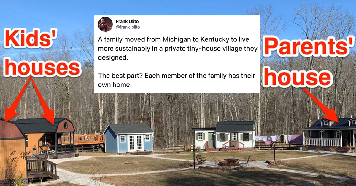 A Family Built a Private Tiny Village Where Their Kids Each Have Their ...