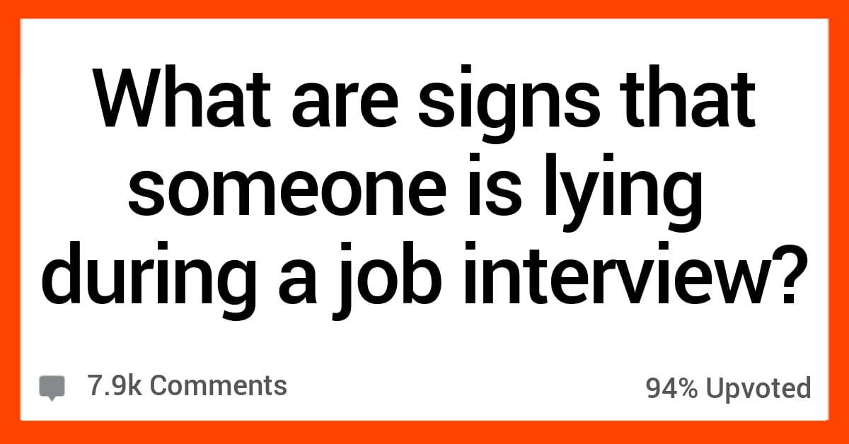 Hiring Managers Talk About How People Lie During Job Interviews