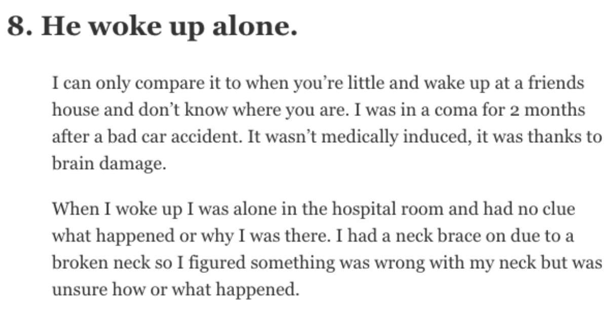 15 People Who Have Been in a Coma Share What It Was Like