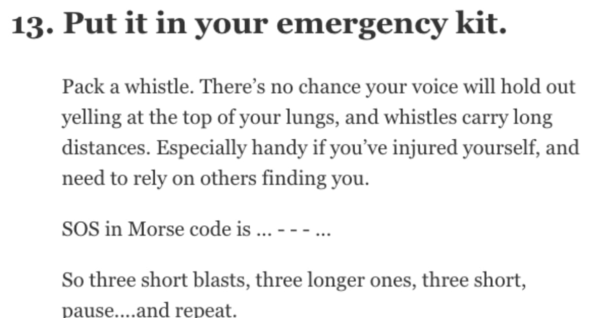 14 Survival Tips Every Person Should Know