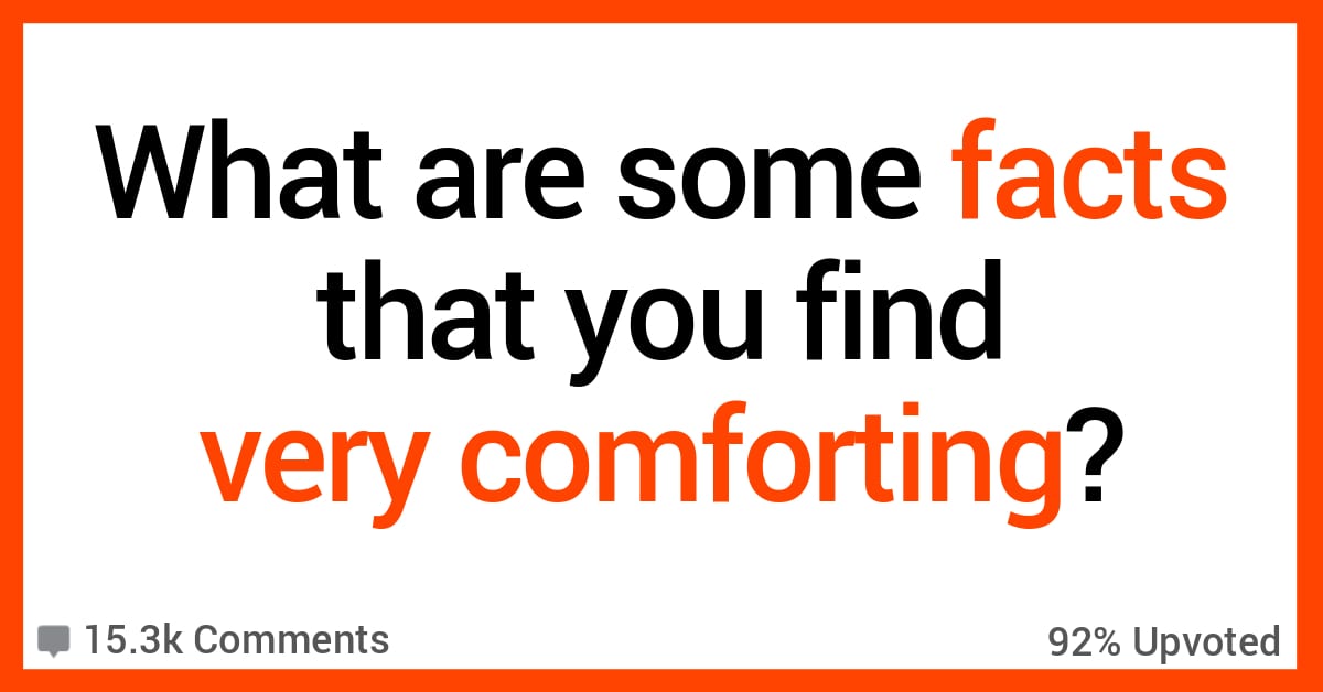 16 People Share Facts That They Find Very Comforting