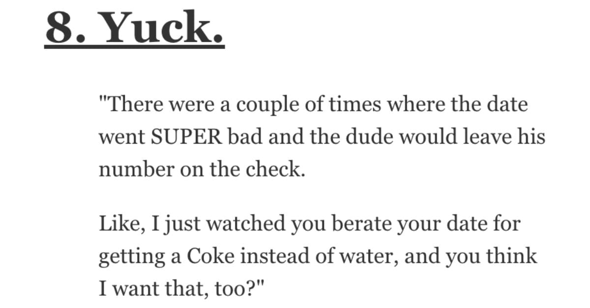 Waiters And Waitresses Talk About The Worst Dates Theyve Ever Seen Unfold