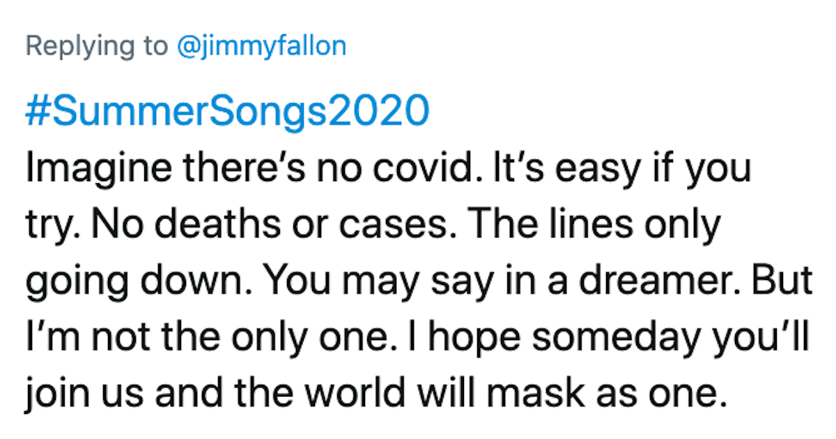 These 12 People Turn Song Lyrics Into 2020 Hits for Jimmy Fallon's Hashtags