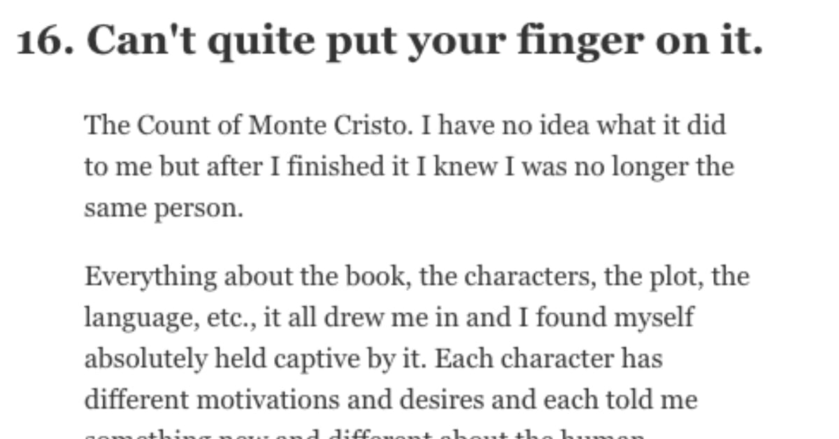 21 Books That Have Changed People's Lives