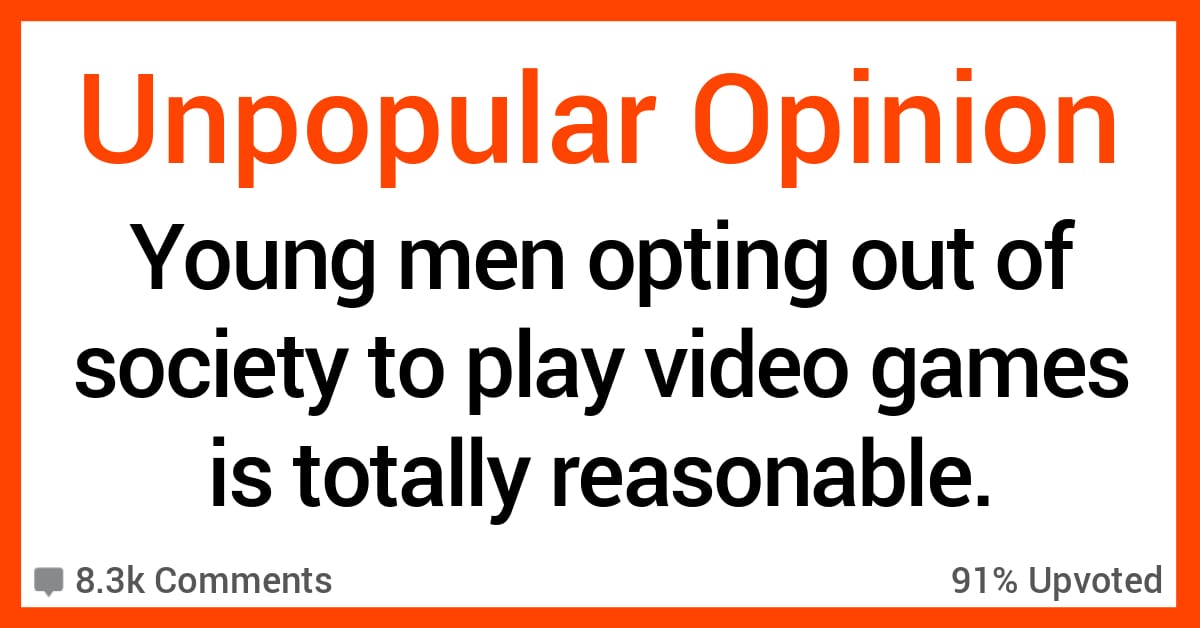 Is It Bad for Young Men to Opt Out of Society and Focus on Video Games ...