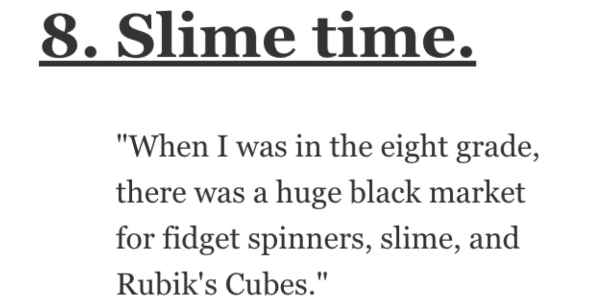 What Was the Black Market at Your School? Here’s What People Said.