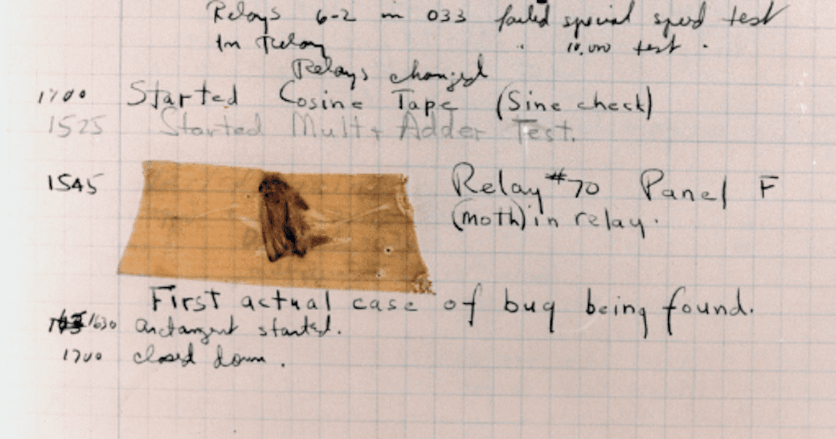 One Of The First Computer "Bugs" Was A Literal Bug