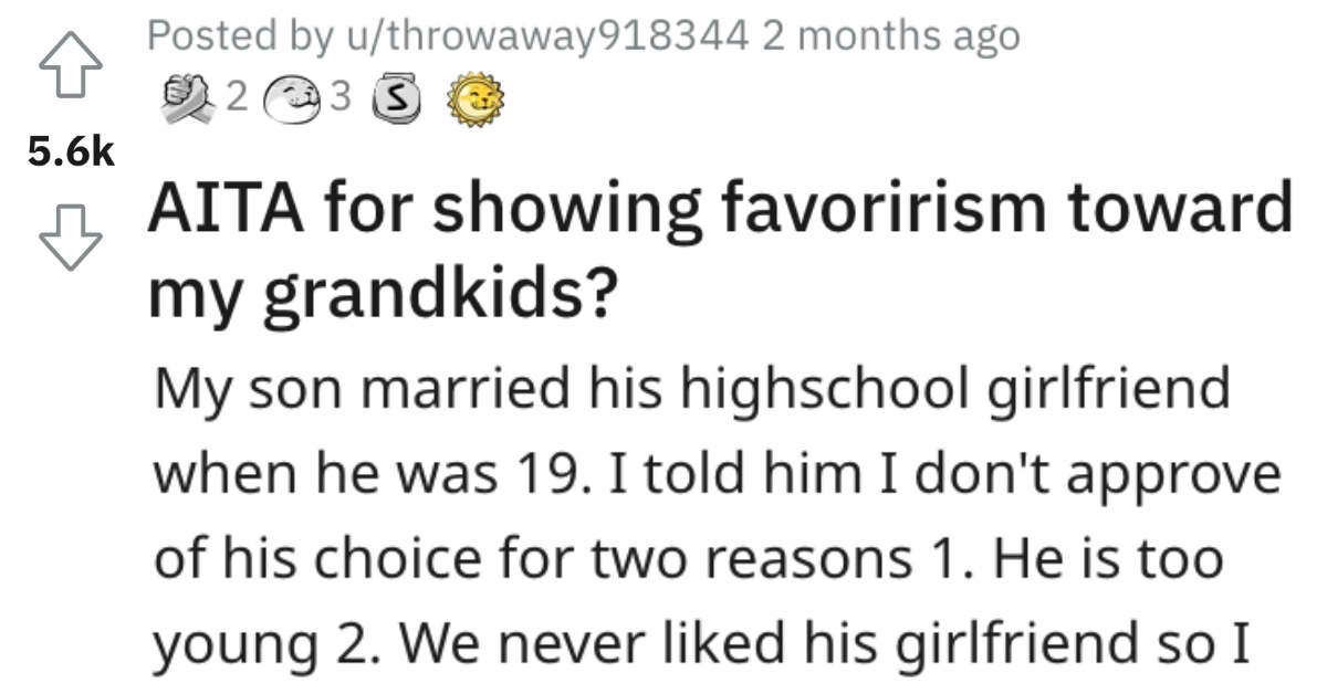 Is He Wrong for Showing Favoritism Toward His Grandkids? Here’s How People Responded.
