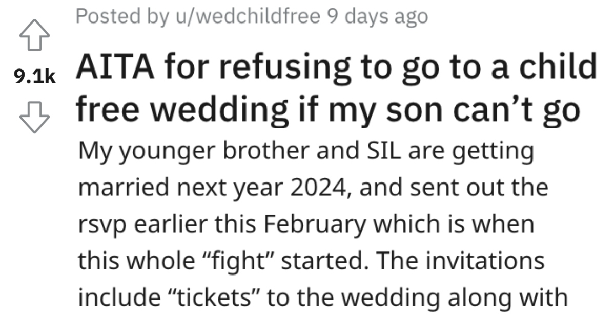 Woman Wants to Know if She’s Out of Line for Refusing to Go to a Child ...